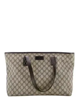 Gucci Gg Coated Canvas Large Tote Bag - Brown