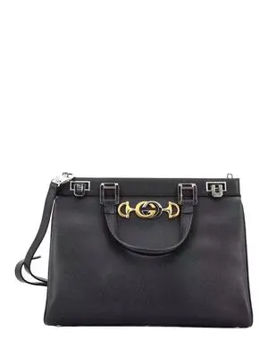 Gucci Zumi Medium Leather Satchel - Black
