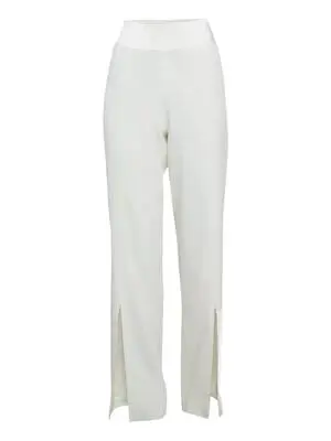 Simkhai Satin-trim Crepe Trousers - White