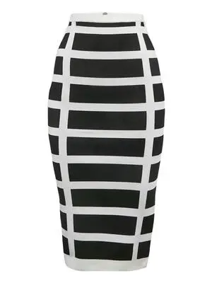 Balmain Knitted Midi Skirt - White