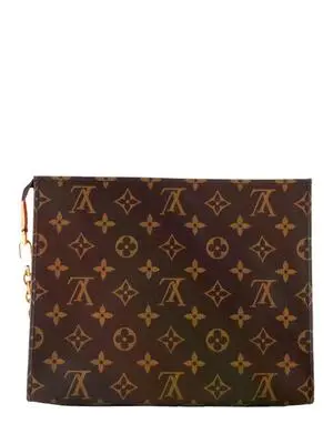 LOUIS VUITTON Toiletry Pouch On Chain Monogram Canvas - Brown