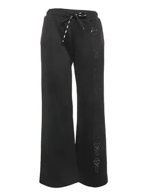 Fendi Illustration-print Jersey Trousers - Black