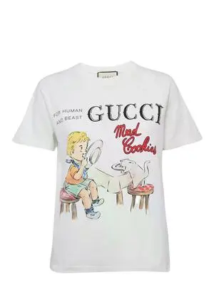 Gucci Graphic-print Cotton T-shirt - White
