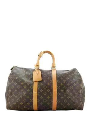 LOUIS VUITTON Keepall Bag Monogram Canvas 45 Satchel - Brown