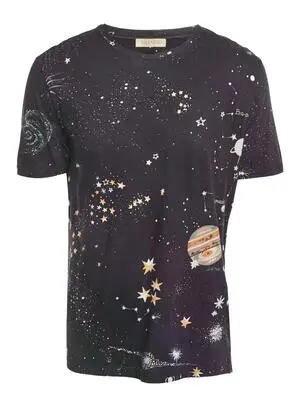 Valentino Garavani Celestial-print Crew-neck T-shirt - Blue