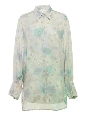 Sandro Floral Print Shirt - Blue