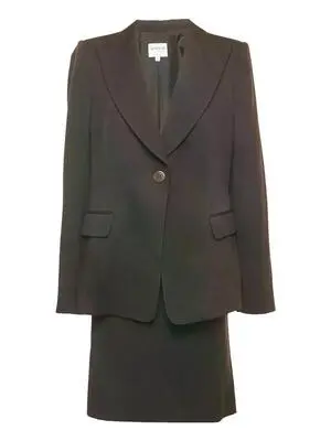 ARMANI 2000s Wool Skirt Suit - Brown