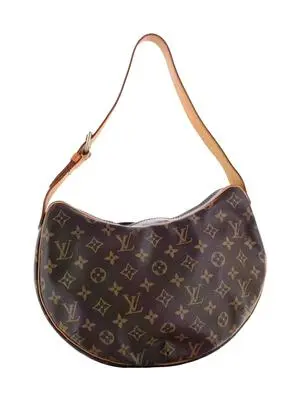 LOUIS VUITTON Croissant Handbag Monogram Canvas Pm - Brown