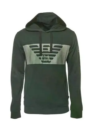 Emporio Armani Eagle-logo Hoodie - Green