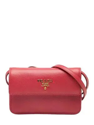 Prada Saffiano Crossbody Bag - Red