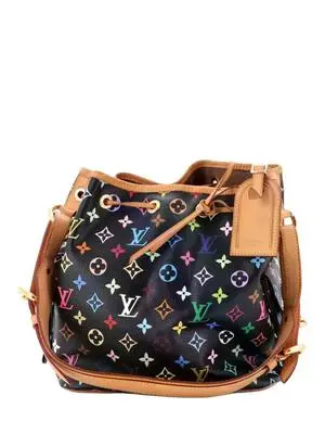 LOUIS VUITTON Petit Noe Monogram Multicolor Bucket Bag - Black