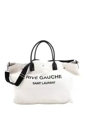 Saint Laurent Rive Gauche Maxi Tote Bag - Neutrals