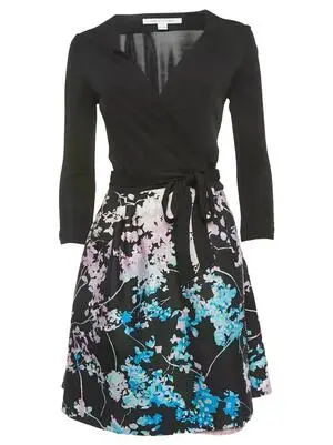 Diane Von Furstenberg Floral-print Wrap Dress - Black