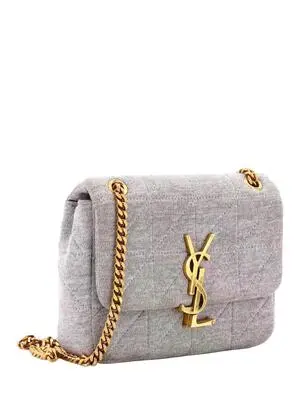 SAINT LAURENT Jamie Flap Bag Quilted Jersey Small Shoulder Bag