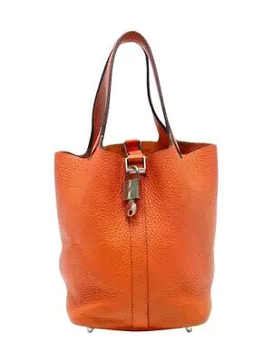Hermès 2012 Clemence Picotin Lock 18 Handbag - Orange