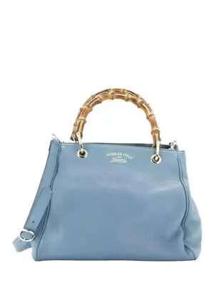 Gucci Bamboo Shopper Small Tote Bag - Blue