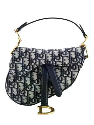 Dior Saddle Oblique Canvas Mini Shoulder Bag - Blue
