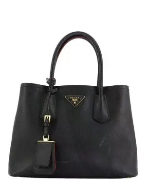 PRADA Cuir Double Saffiano Leather Small Tote Bag