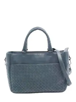Bottega Veneta 2000s Intrecciato Two-way Tote Bag - Blue