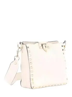 Valentino Garavani Rockstud Flip Lock Messenger Mini Crossbody Bag - Neutrals