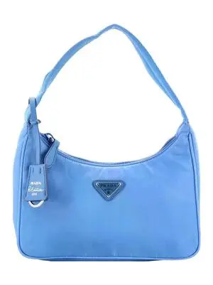 Prada Re-edition 2000 Tessuto Mini Hobo Bag - Blue