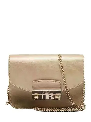 Furla Laminated-leather Mini Crossbody Bag - Yellow