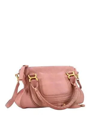 Chloé Marcie Leather Medium Satchel - Pink