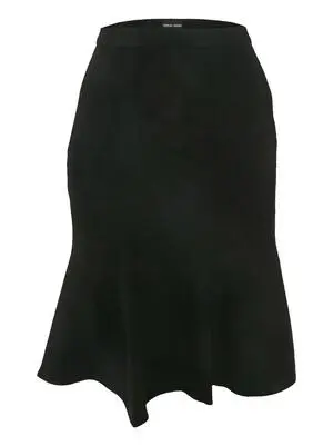 ARMANI Flared Silk Skirt - Black