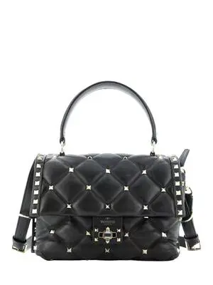 Valentino Garavani Candystud Medium Top Handle Bag - Black