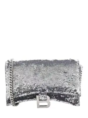 Balenciaga Hourglass Chain Wallet - Silver