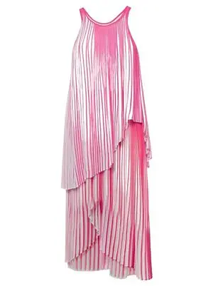 Stella McCartney Pleated Stripe Dress - Pink