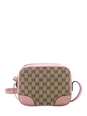 Gucci Gg Canvas With Leather Mini Crossbody Bag - Brown