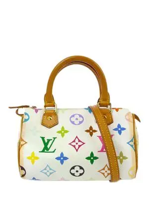 LOUIS VUITTON Mini Speedy Two-way Handbag - White