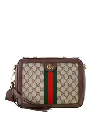 Gucci Ophidia Zip Around Camera Shoulder Bag - Brown