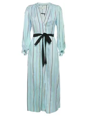 MAJE Striped Belted Shirt Dress