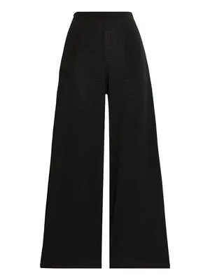 Vince Cropped Knitted Wide-leg Pants - Black