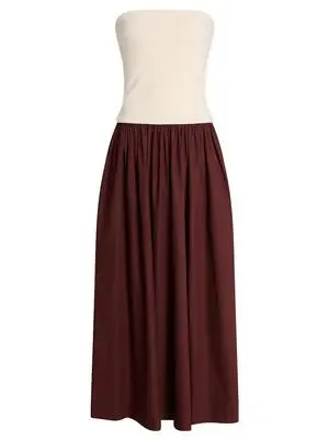 ESSE STUDIOS Strapless Maxi Dress - Chocolate