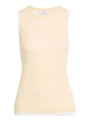 Vince Layered Cotton-blend Top - Beige
