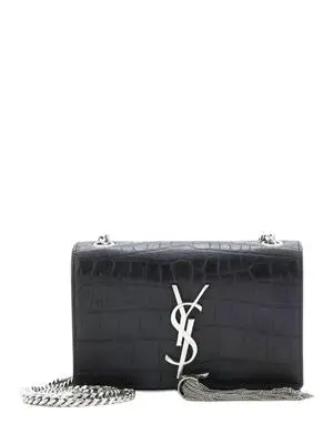 Saint Laurent Classic Monogram Tassel Crossbody Bag - Black