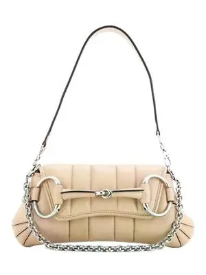Gucci Horsebit Chain Quilted Leather Shoulder Bag - Neutrals