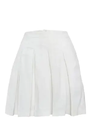 Prada Pleated Cotton Skirt - White