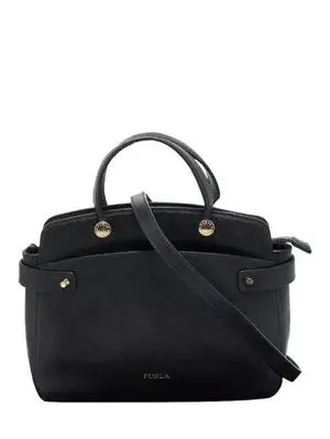 Furla Leather Satchel - Black