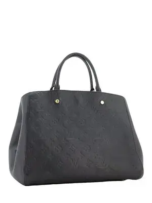 LOUIS VUITTON Montaigne Handbag Monogram Empreinte Leather Gm - Black