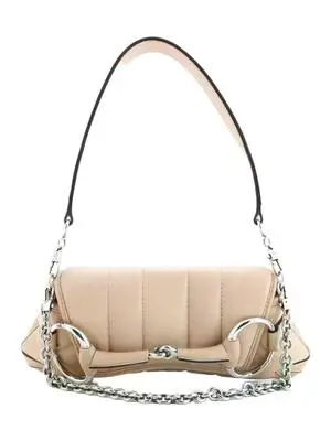 Gucci Horsebit Chain Vertical Quilted Leather Small Shoulder Bag - Neutrals