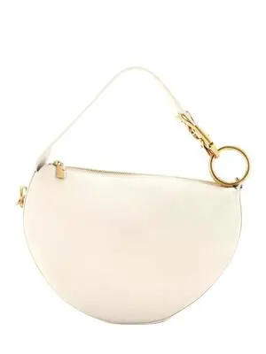 Burberry Knight Arc Leather Hobo Bag - White