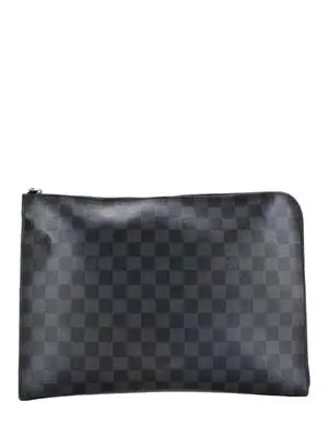 LOUIS VUITTON Damier Graphite Gm Clutch - Black