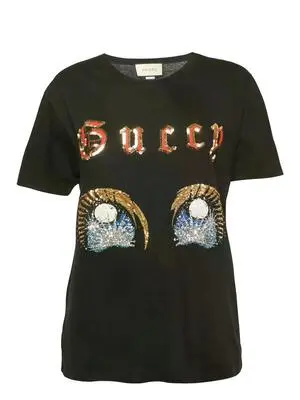 Gucci Sequin-embellished T-shirt - Black