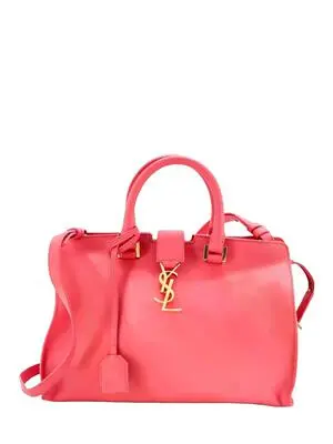 Saint Laurent Monogram Cabas Small Satchel - Pink