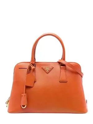 Prada Medium Saffiano Lux Promenade Satchel - Orange