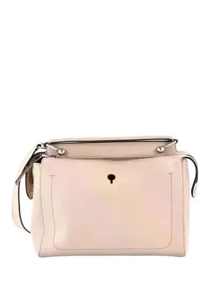 Fendi Dotcom Convertible Leather Medium Satchel - Pink